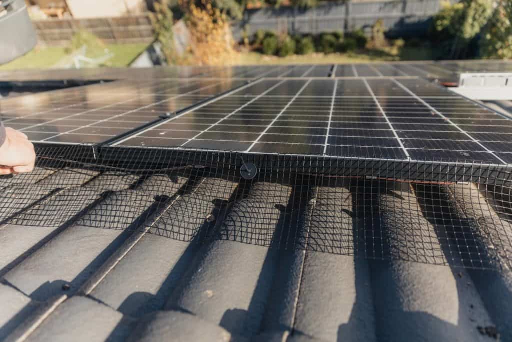 How to bird proof a solar panel - Aussie Gutter Protection